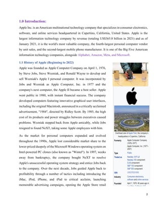 Overview of Apple Incorporation | PDF