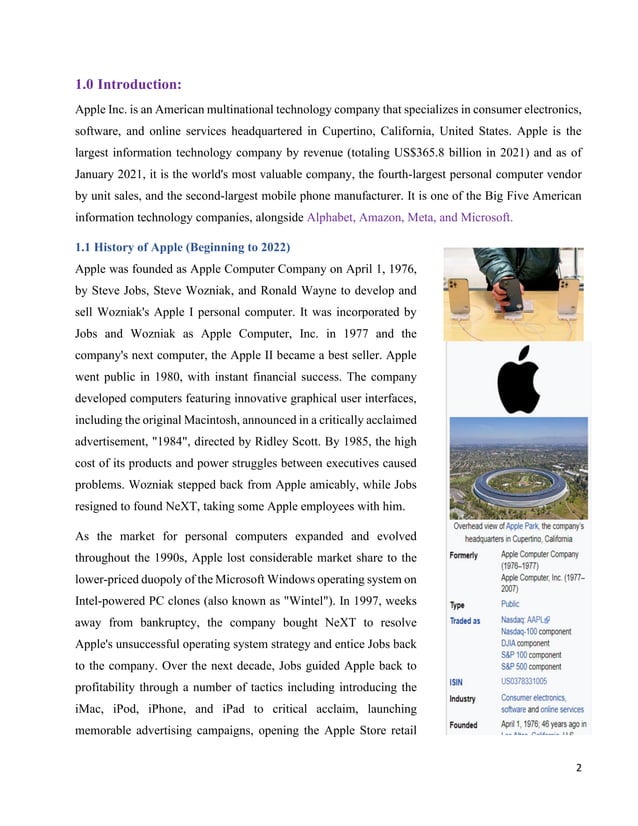 Overview of Apple Incorporation | PDF