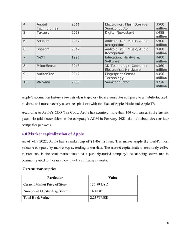 Overview of Apple Incorporation | PDF