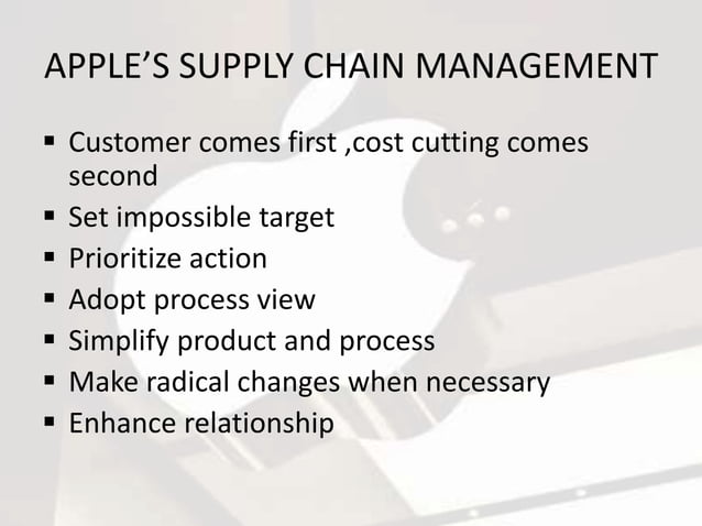 Apple supply chain management | PPTX