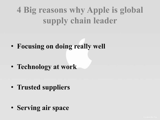 Apple supply chain management | PPTX