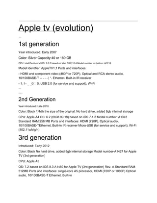 Apple tv-evolution | PDF