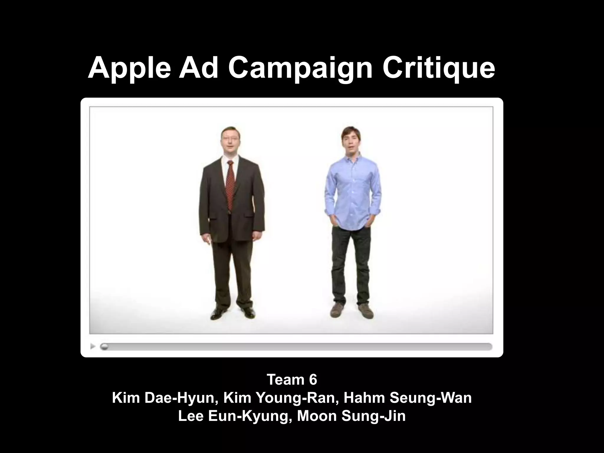 Apple Ad Campaign Critique | PPTX