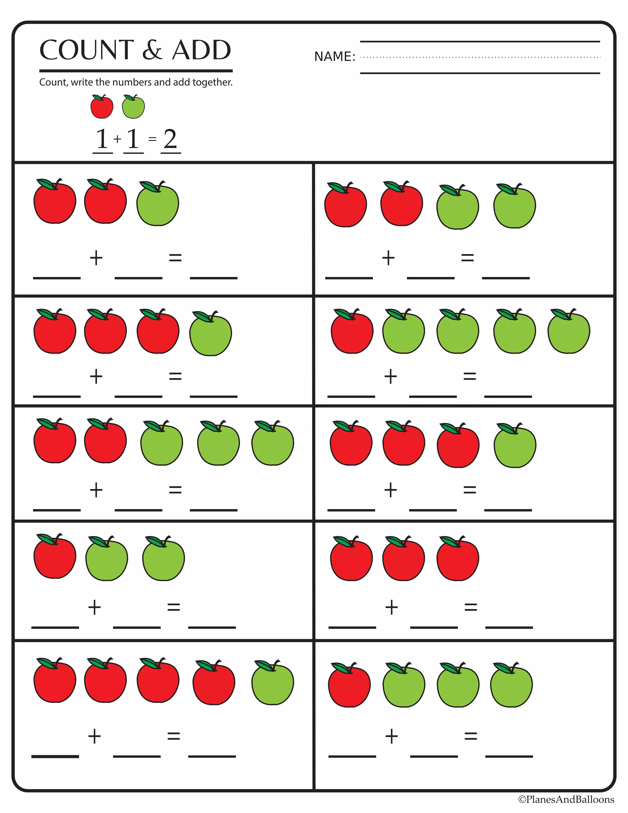 Apple addition and subtraction | PDF