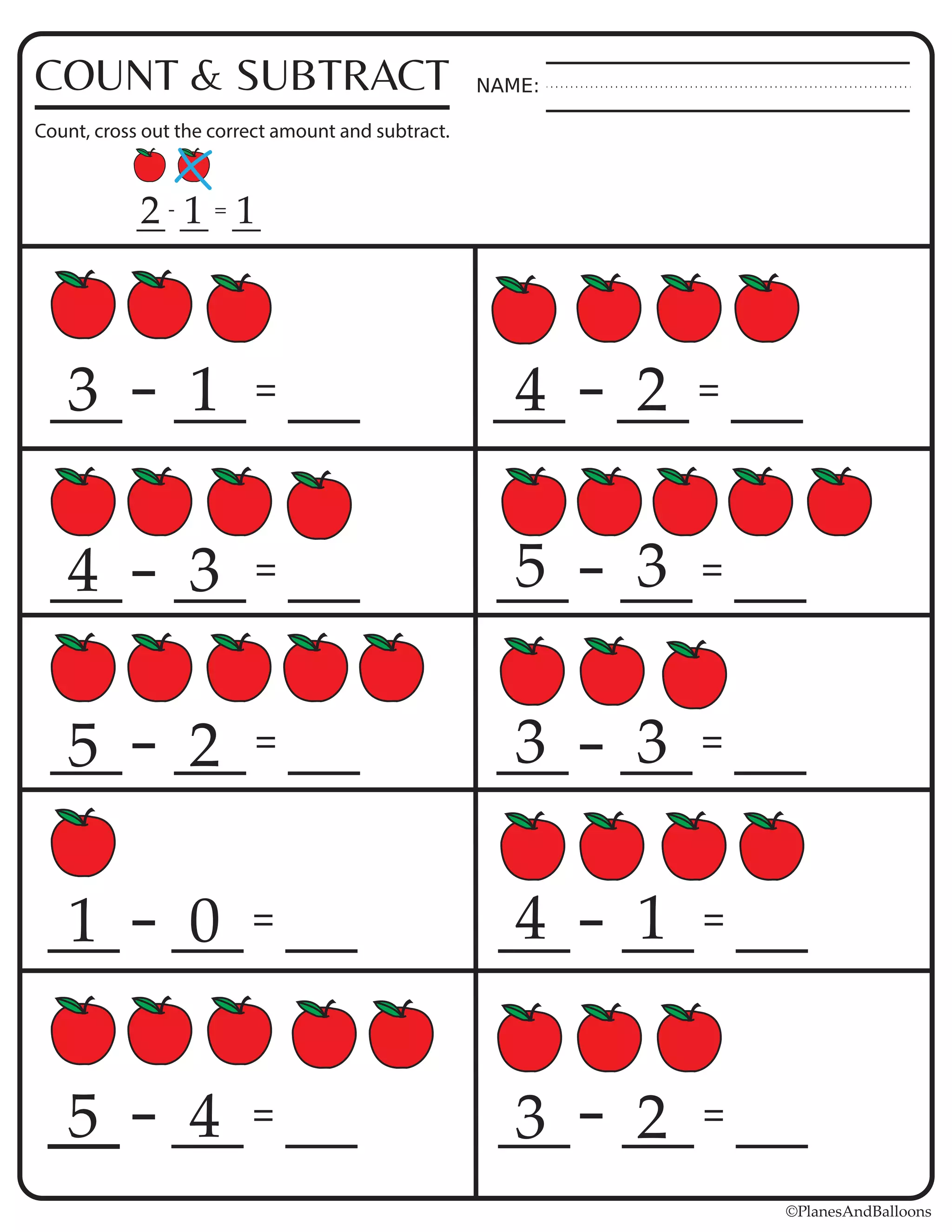 Apple addition and subtraction | PDF