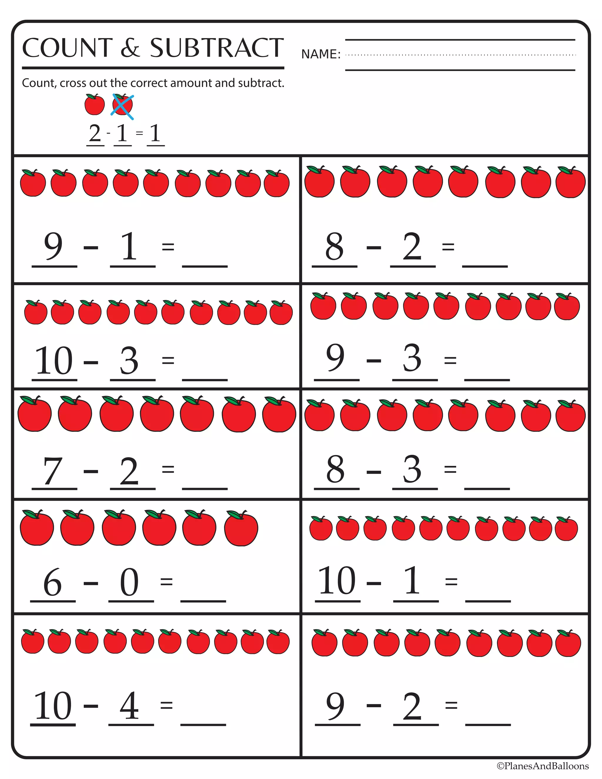 Apple addition and subtraction | PDF