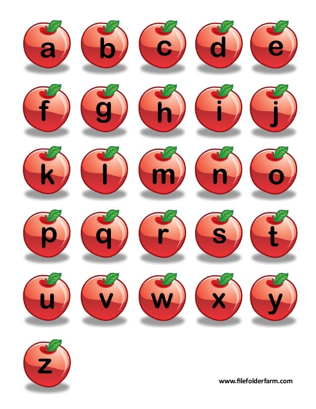 ALFABETO de Manzanas (Apple alphabet matching)