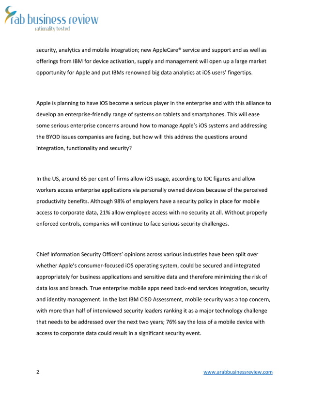 Apple and ibm partnership | PDF