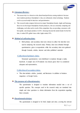 RESEARCH METHODOLOGY ON APPLE & SAMSUNG | DOCX