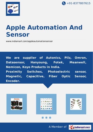 Apple Automation And Sensor, Controllers & Indicator, Mumbai | PDF