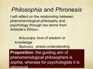 Applebaum (2013) interrelationship of phenomenological philosophy ...