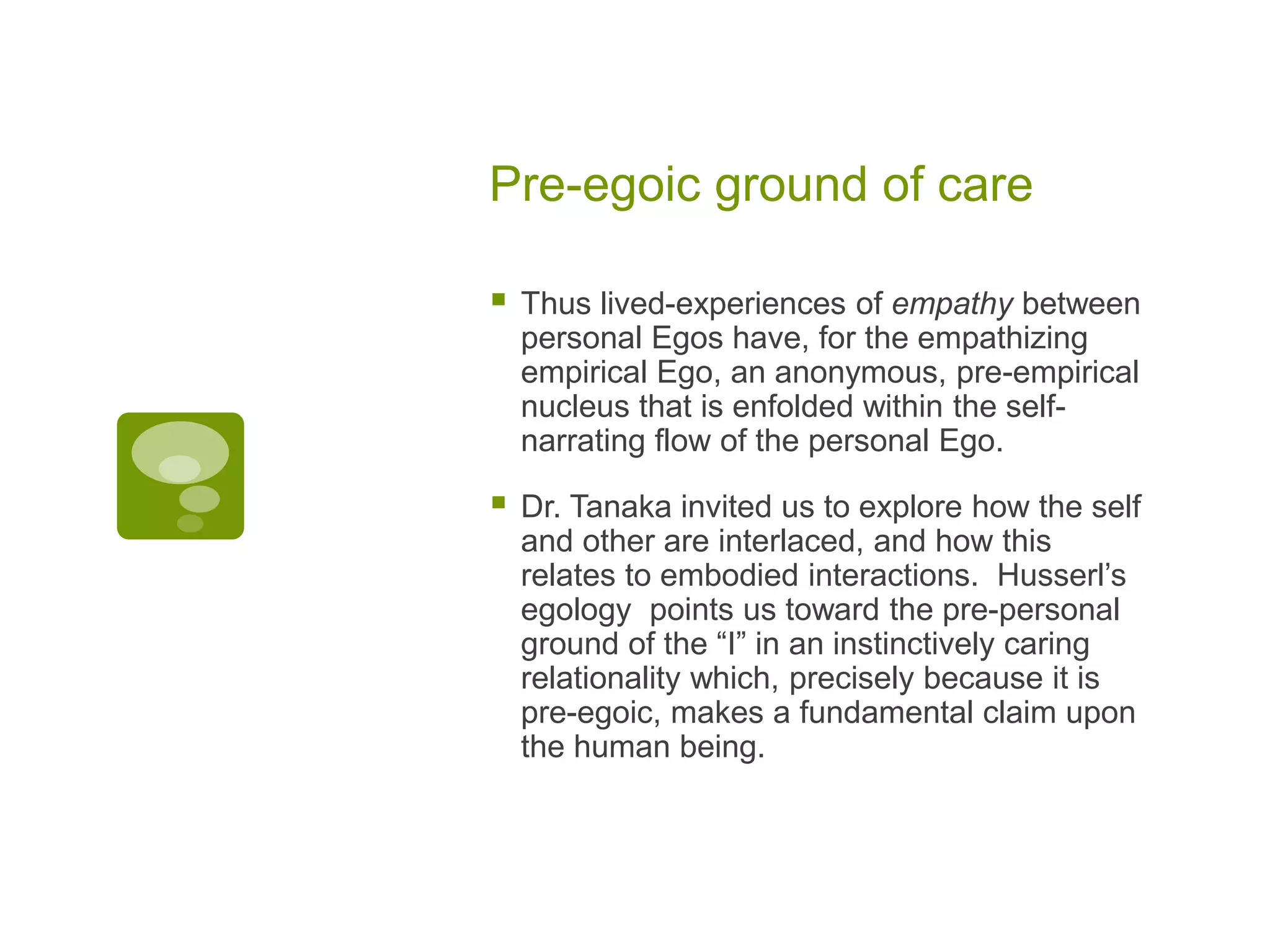 Embodied Self and Other--A Phenomenological Perspective | PPTX