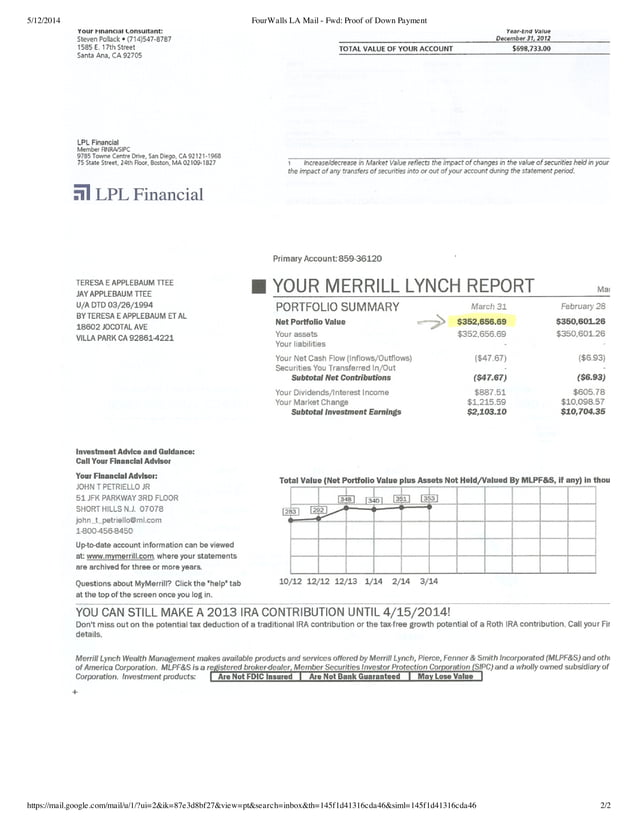 Applebaum proofof funds | PDF