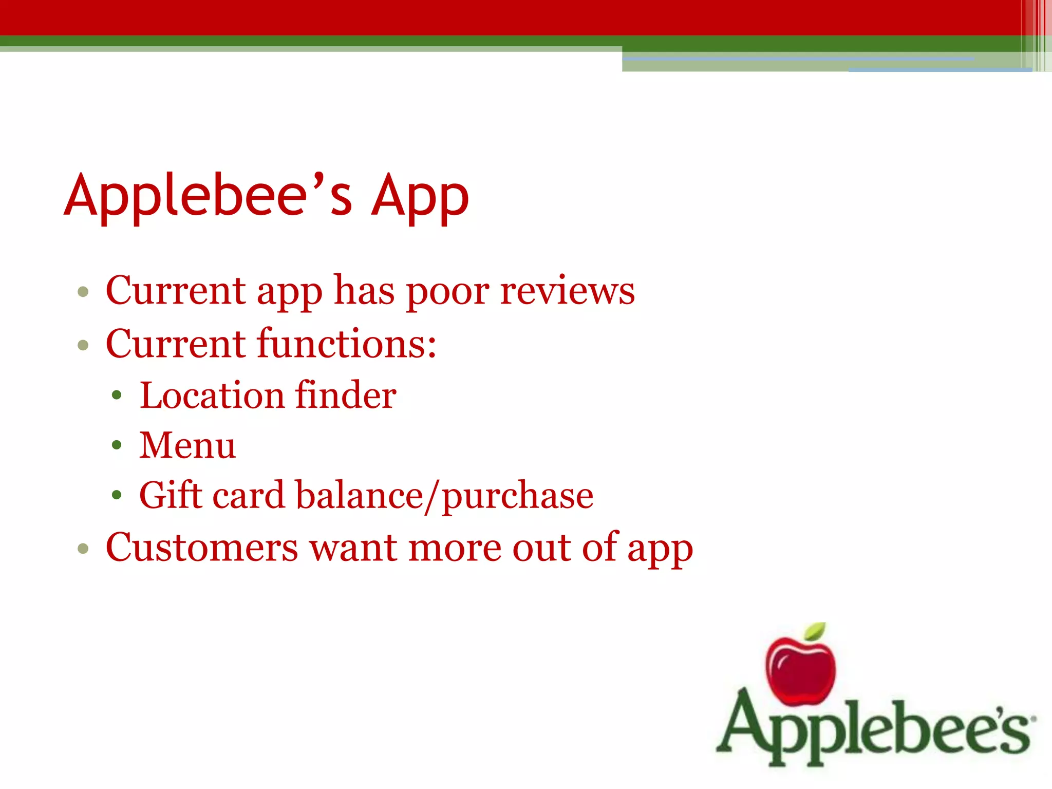 Applebee's Digital Marketing Plan | PPT