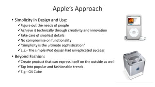 Design Thinking and Innovation at Apple | PPTX