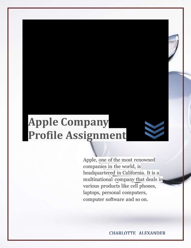 Apple Company Profile Assignment Help | DOCX