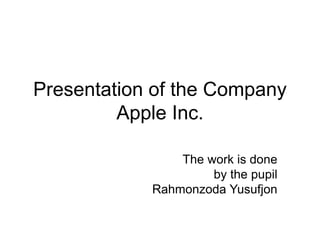 Apple Company Presentation.ppt