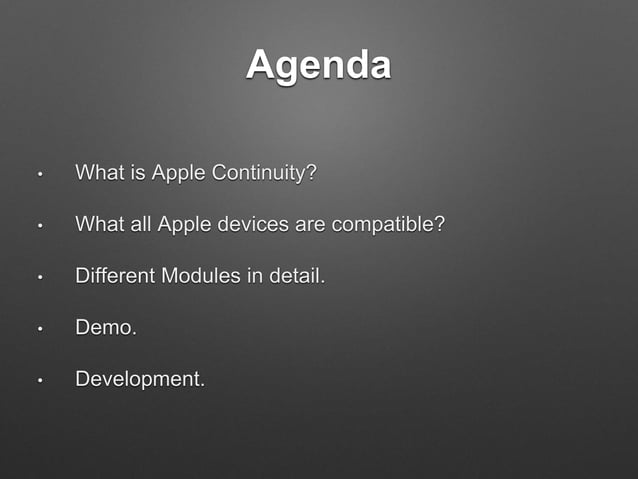 Apple continuity | PPT