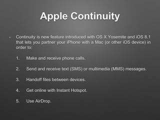 Apple continuity | PPT