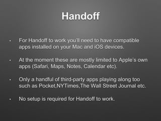 Apple continuity | PPTX