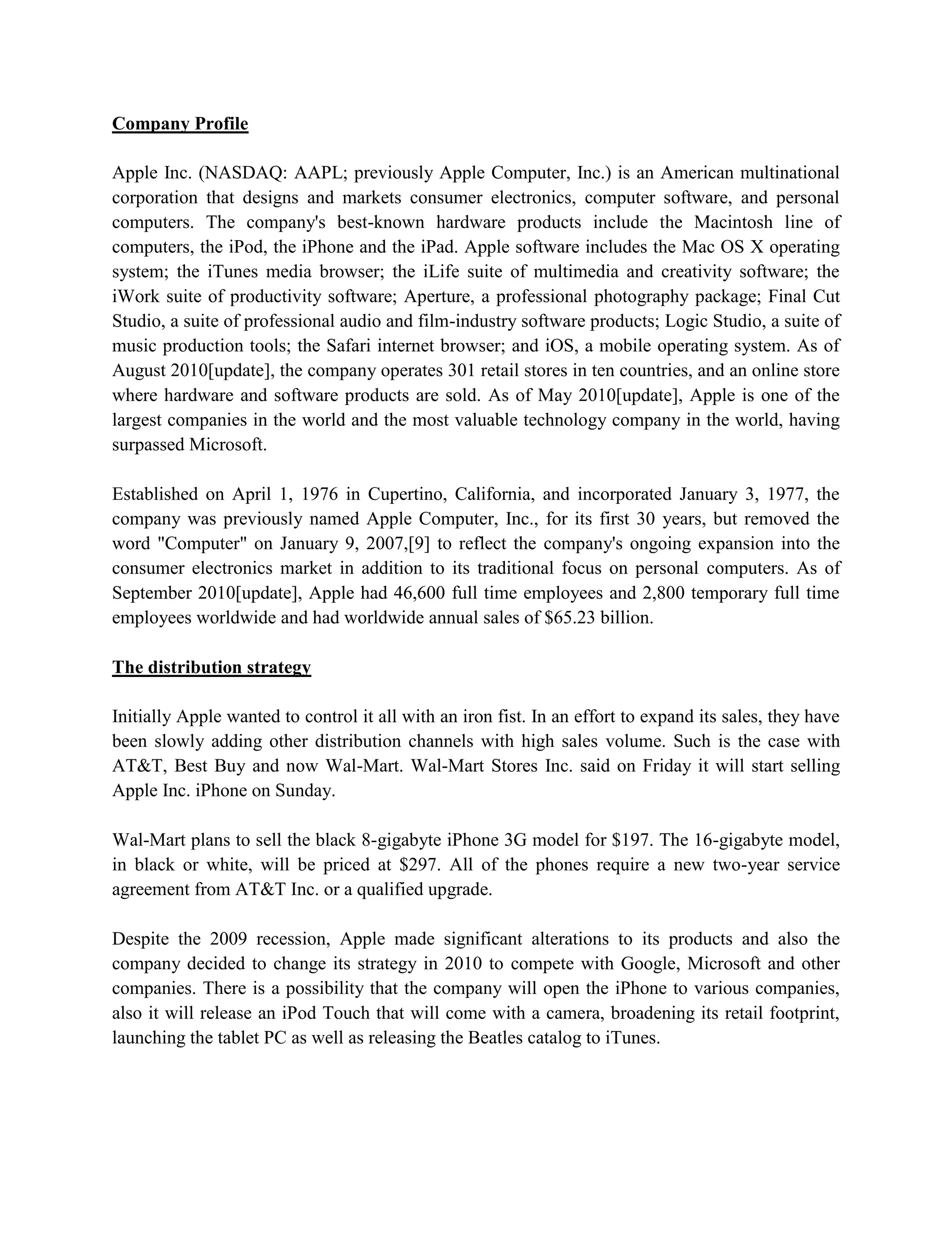 Apple Distribution Strategy | PDF