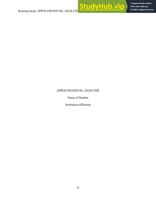 APPLE FINANCIAL ANALYSIS | PDF
