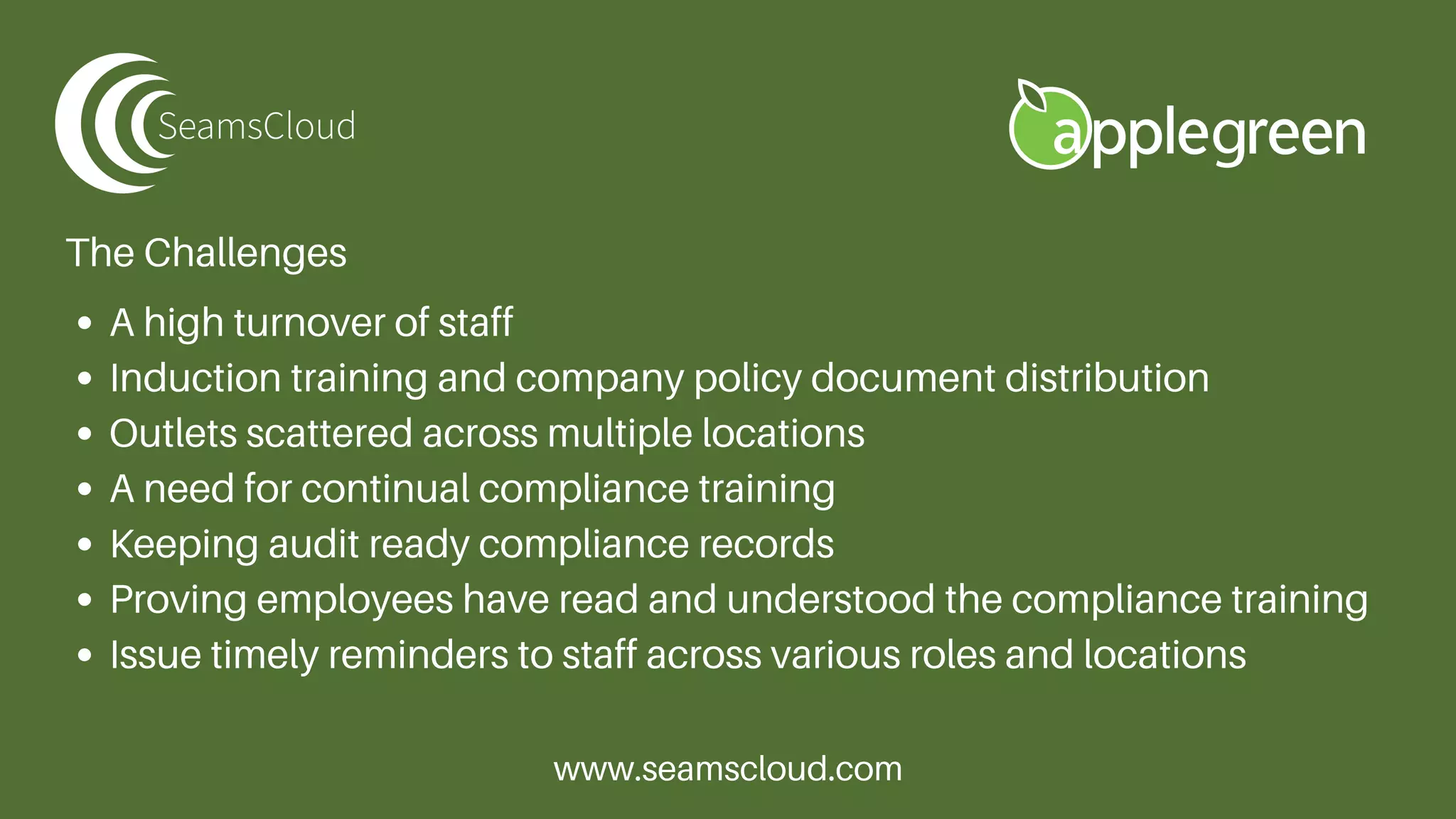 How Applegreen saved 80% cost in staff training with Seamscloud LMS | PPT
