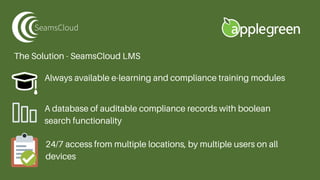 How Applegreen saved 80% cost in staff training with Seamscloud LMS | PPT