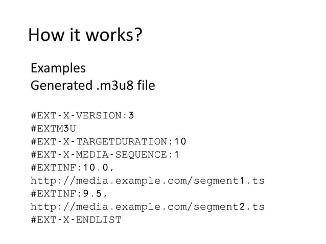 Apple hls technical presentation | PPT | Free Download