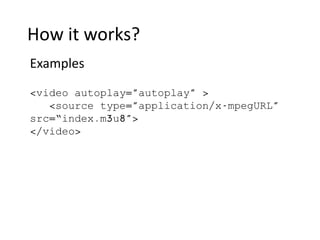 Apple hls technical presentation | PPTX