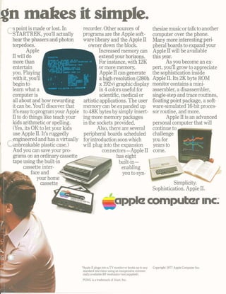 Apple ii simplicity brochure combined | PDF