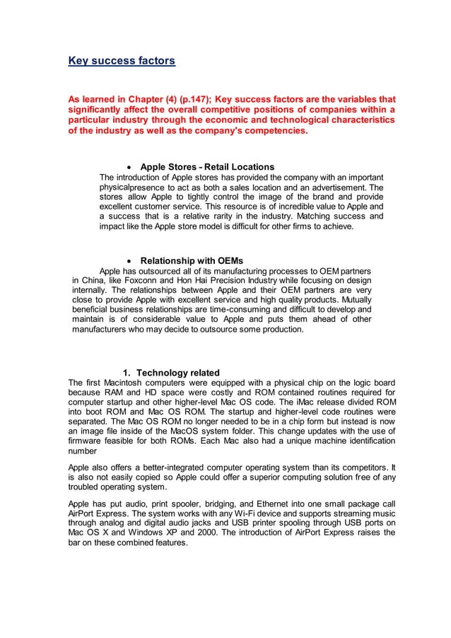 Apple inc. Strategic Case Analysis | DOCX | Operating Systems ...
