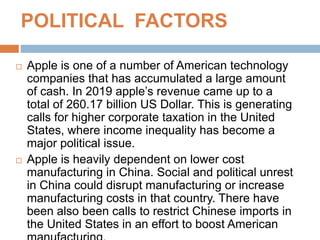 Apple Inc. Pestel Analysis Presentation | PPTX