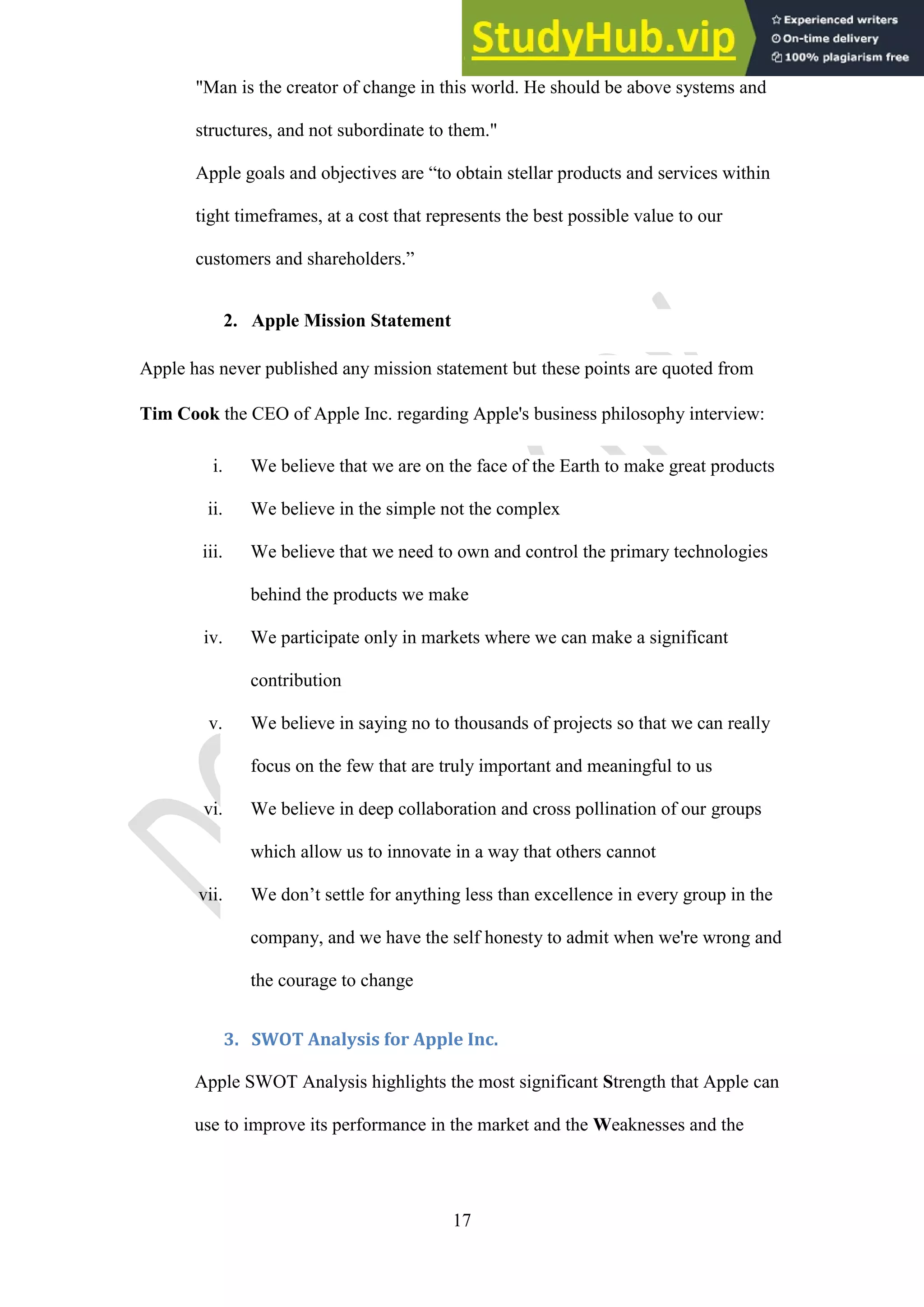 Apple Inc. Strategic Management Implementation | PDF
