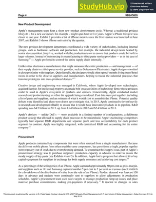 APPLE INC. MANAGING A GLOBAL SUPPLY CHAIN 1 | PDF