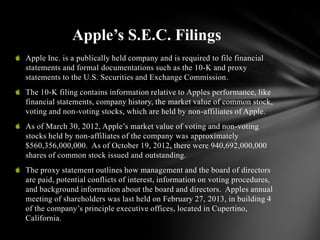 Apple inc. final project heather schott | PPT