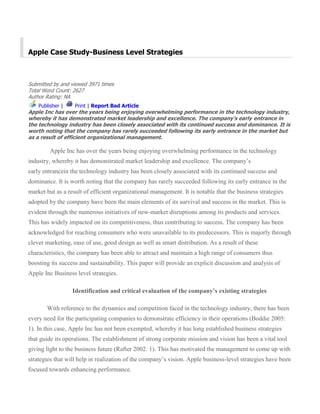 Apple inc strategy | PDF