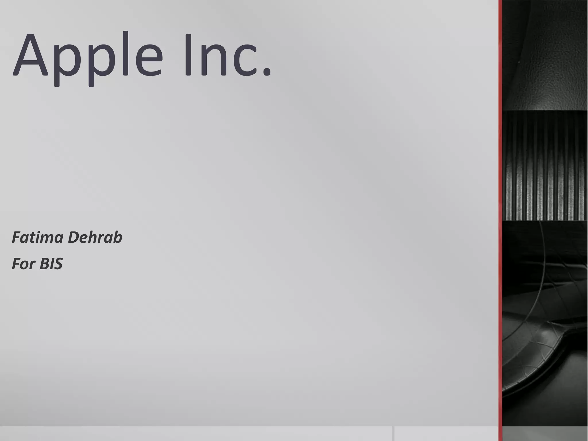 Apple inc presentation | PPTX