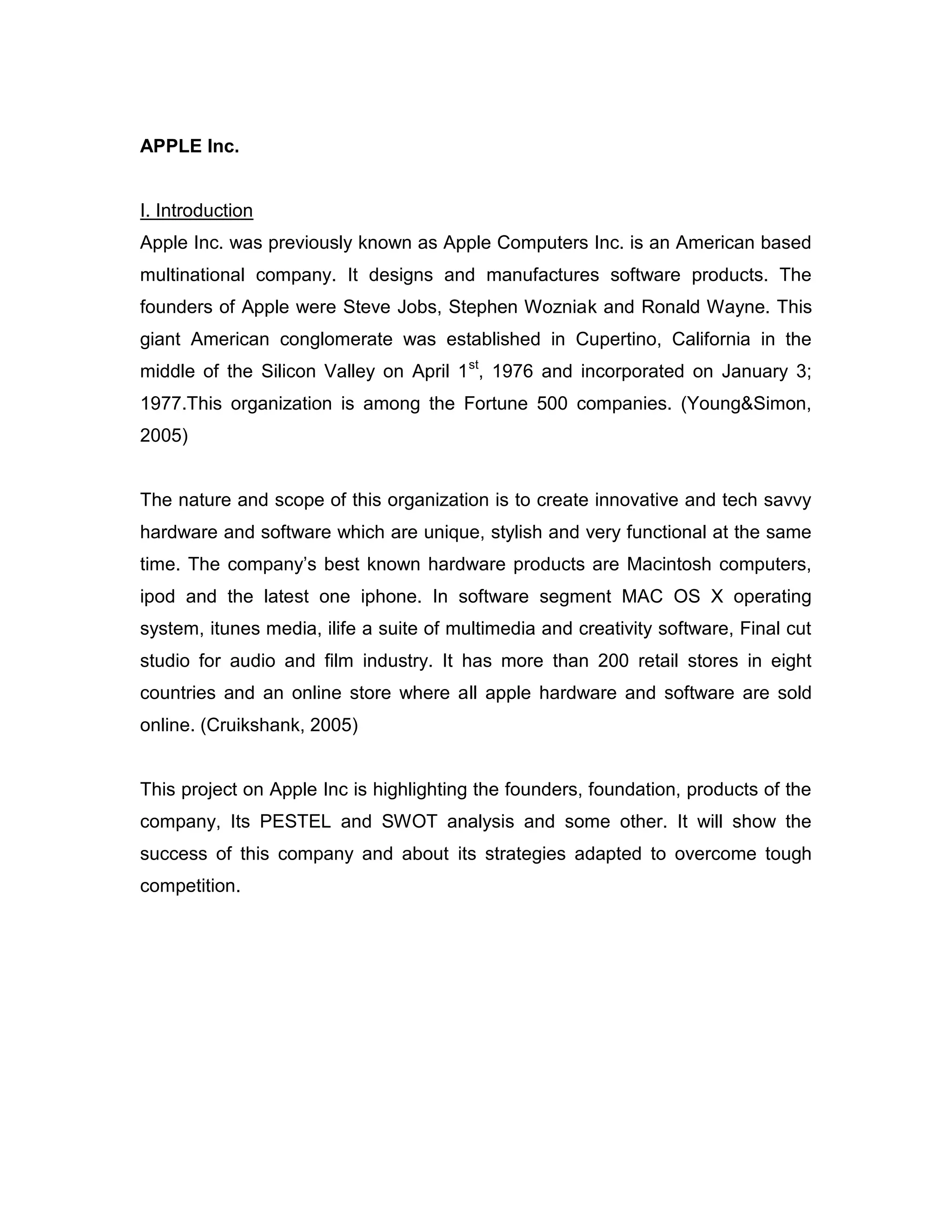 Apple Inc. Strategic Management | PDF