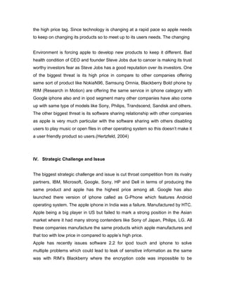 Apple Inc. Strategic Management | PDF