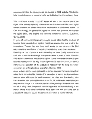 Apple Inc. Strategic Management | PDF