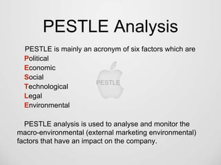 Apple Inc. SWOT & PESTLE Analysis | PPTX