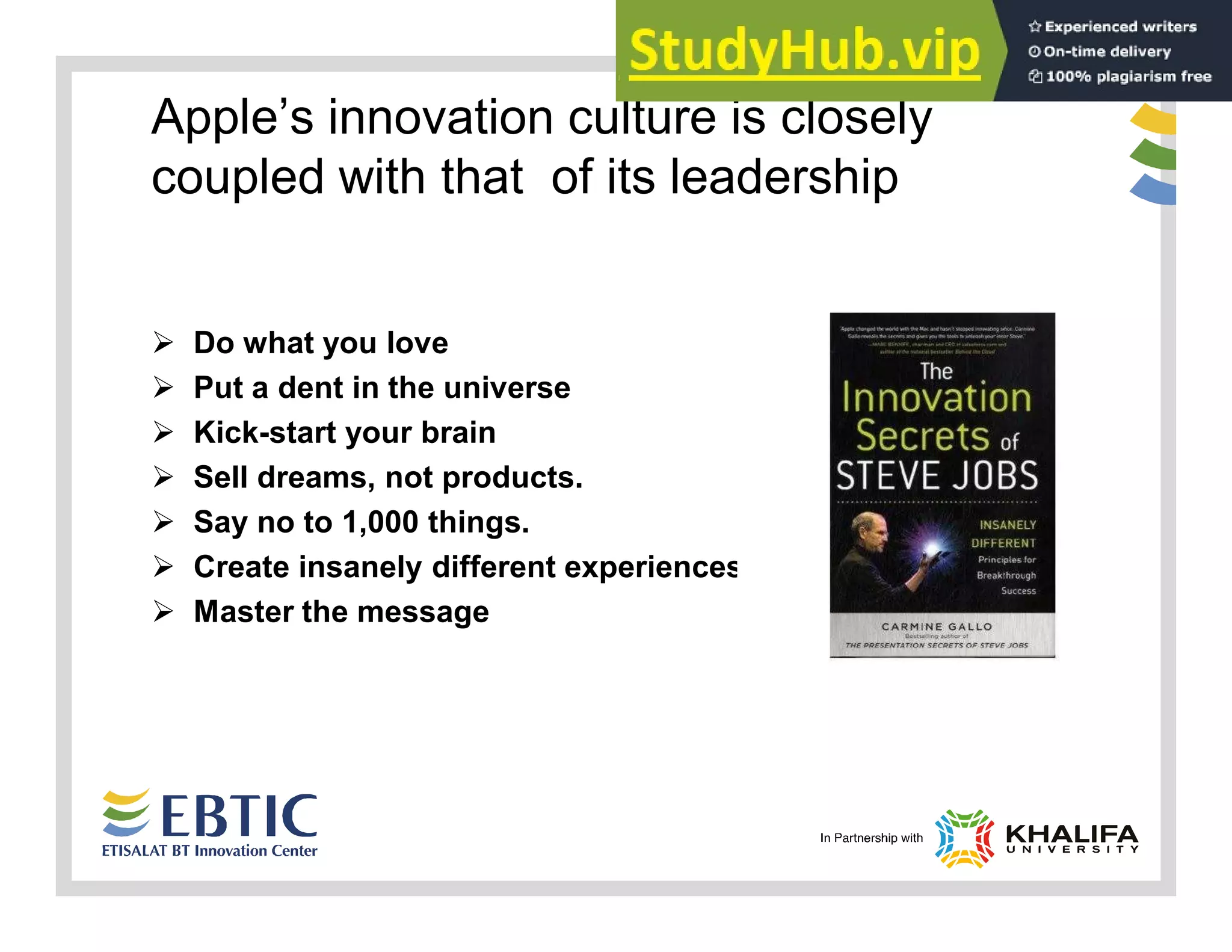 Apple Innovation A Case Study | PDF