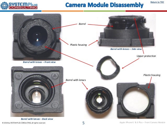 Apple iphone 6 and 6 plus front camera module teardown reverse costin…