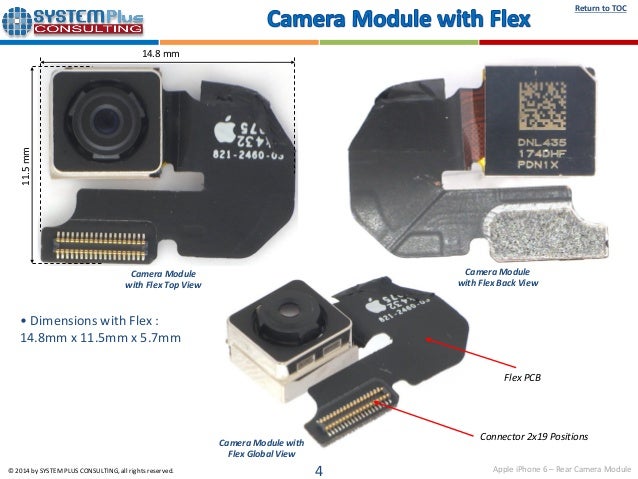 Apple i phone 6 and 6 plus rear camera module teardown reverse costin…