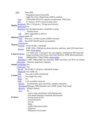 Apple i phone 6 review | PDF | Smartphones | Consumer Electronics