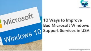 Microsoft Windows Support Services in USA | PPT