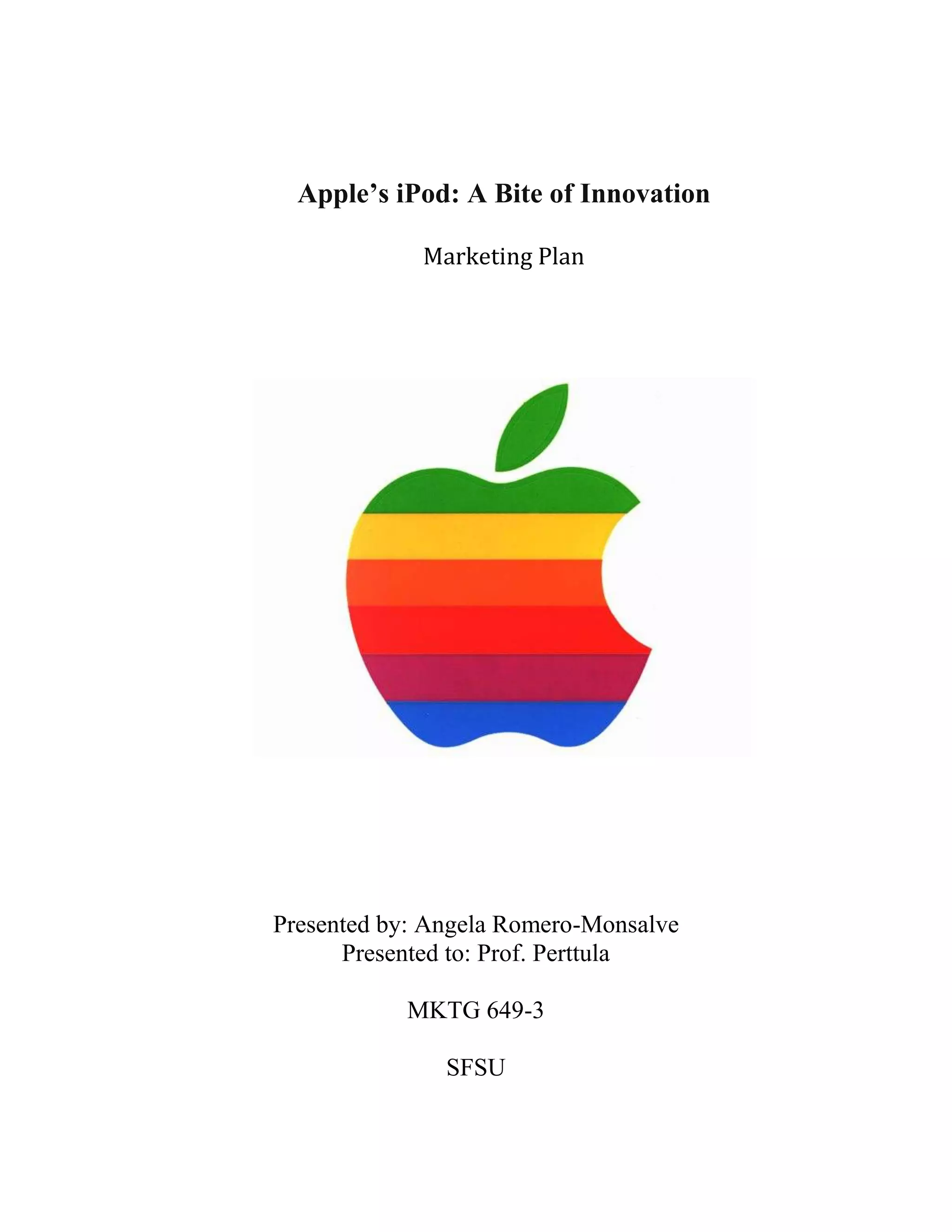 Apple's iPod Marketing Plan | DOCX