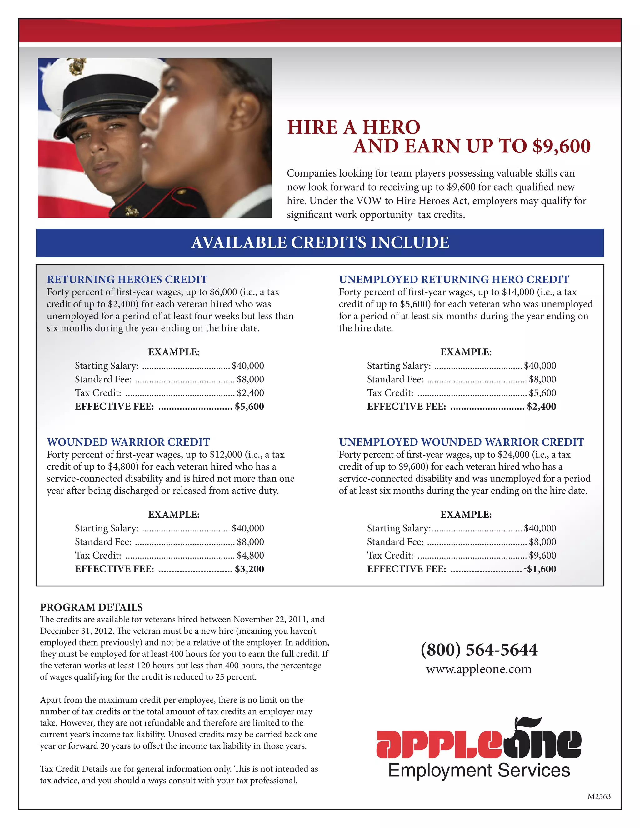 AppleOne Hero to Hire Program | PDF | Personal Taxes | Personal Finance