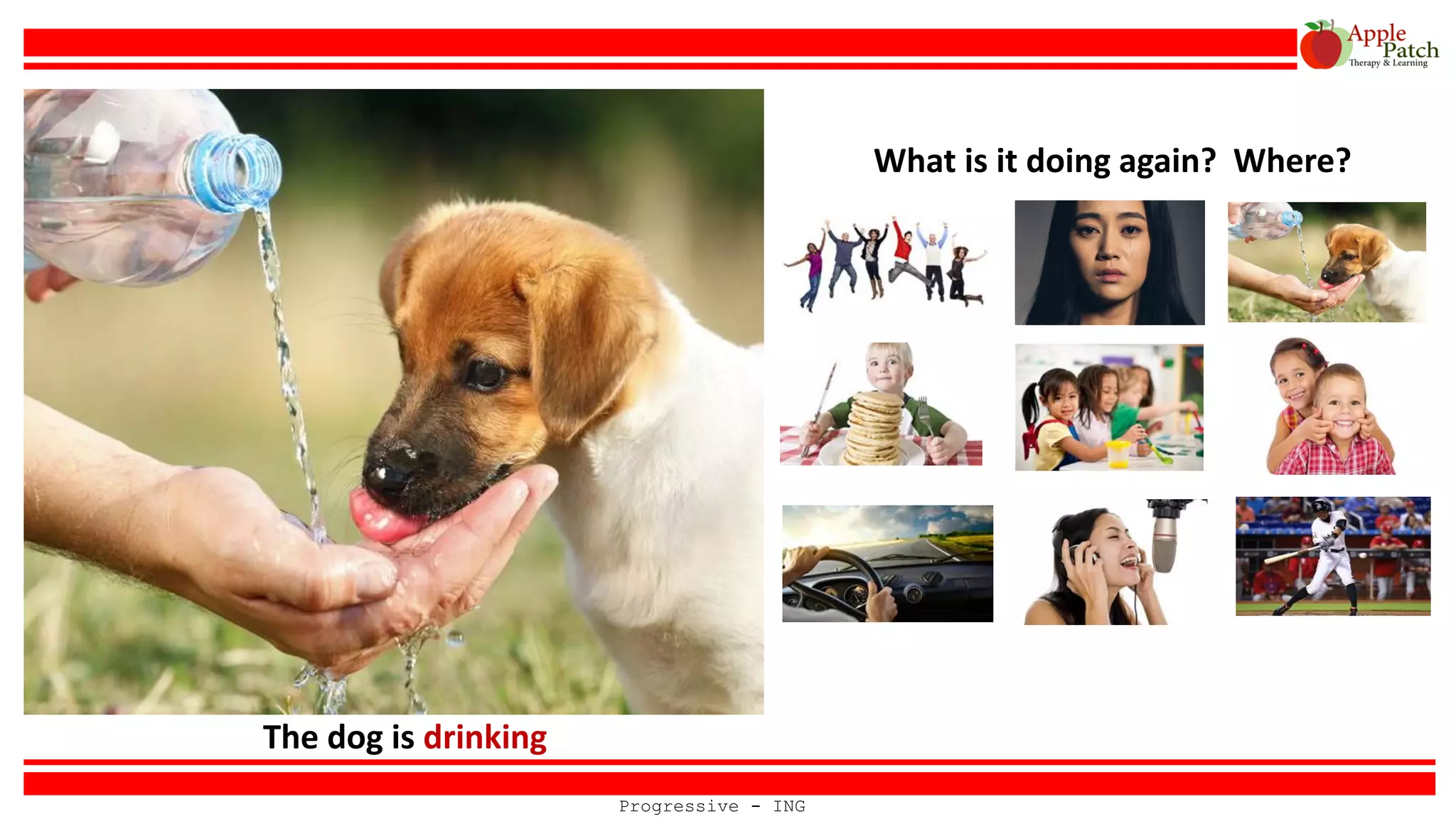 Shining the Light on Speech & Language: Progressive Verbs -ING | PPT